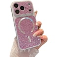 Bling Glitter Rhombus Camera Protect Diamond Magnetic Phone Case for ...