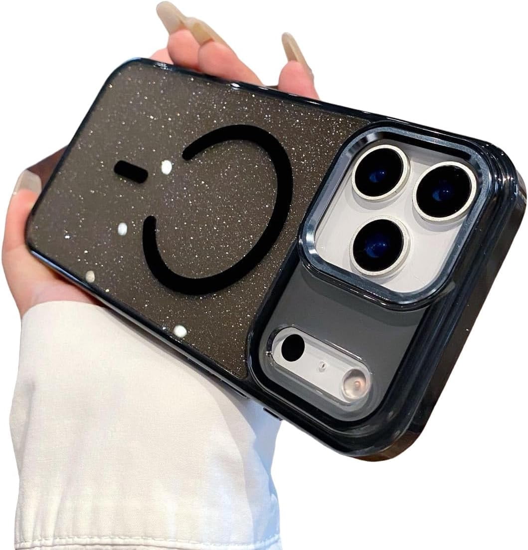Bling Glitter Shiny Clear Magnetic Phone Case for iPhone, Compatible ...