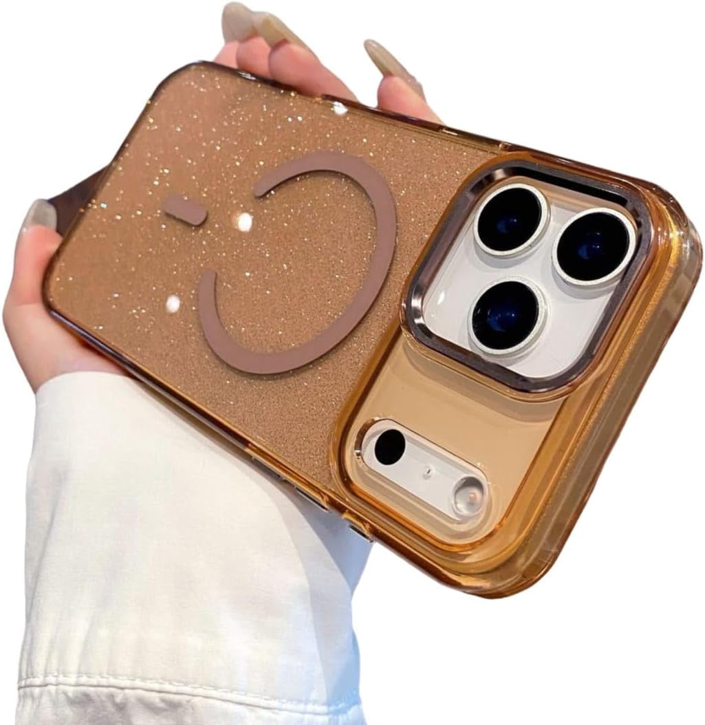 Bling Glitter Shiny Clear Magnetic Phone Case for iPhone, Compatible ...