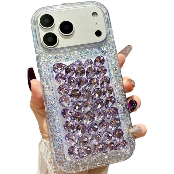 Bling Glitter Shiny Rhinestone Phone Case for iPhone (iPhone 13 Pro ...