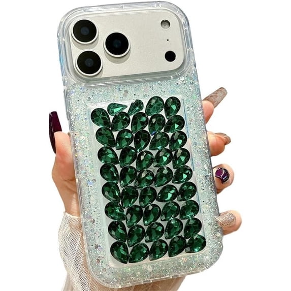 Bling Glitter Shiny Rhinestone Phone Case for iPhone (iPhone 15 Pro ...