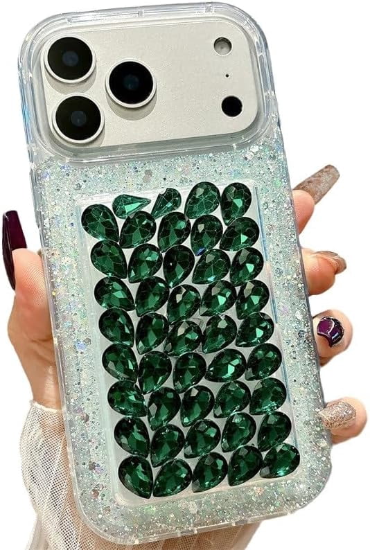 Bling Glitter Shiny Rhinestone Phone Case for iPhone (iPhone 17 Pro ...