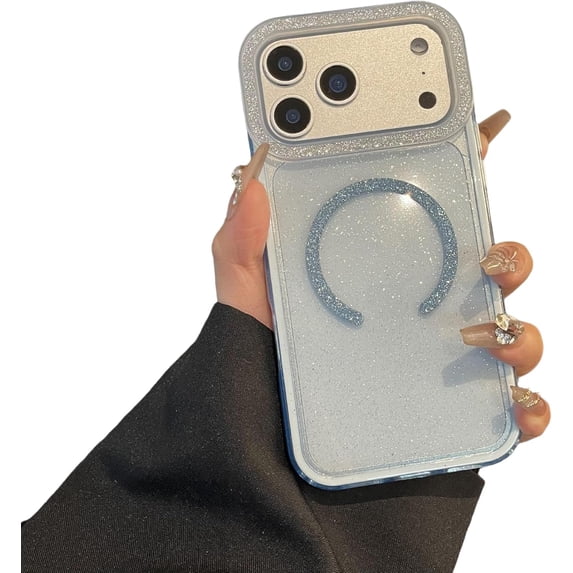 Bling Glitter Sparkle Camera Edge Magnetic Phone Case for iPhone ...