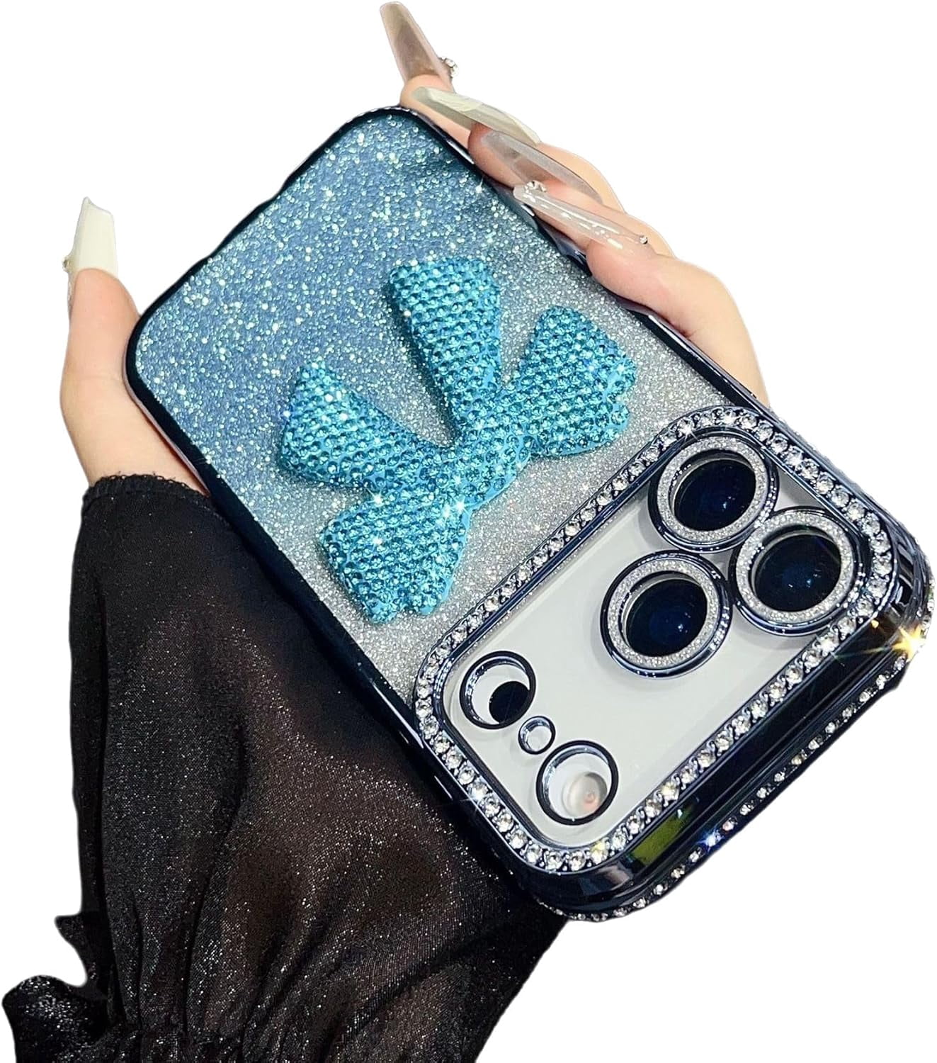 Bling Glitter Sparkling Diamond Bow Knot Bowknot Phone Case for iPhone ...