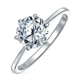 2 Carat T.W. Round Swarovski Sterling Silver Solitaire Engagement Ring. Walmart