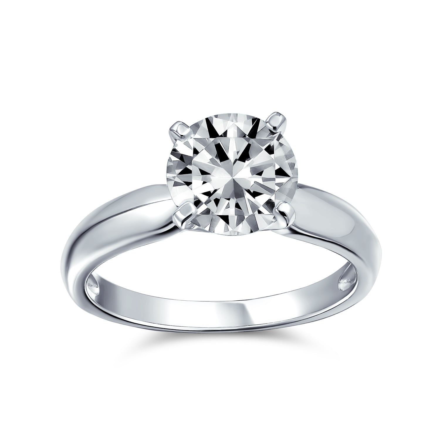 Bling Jewelry Womens Timeless Promise 3CT CZ Round Solitaire Engagement ...