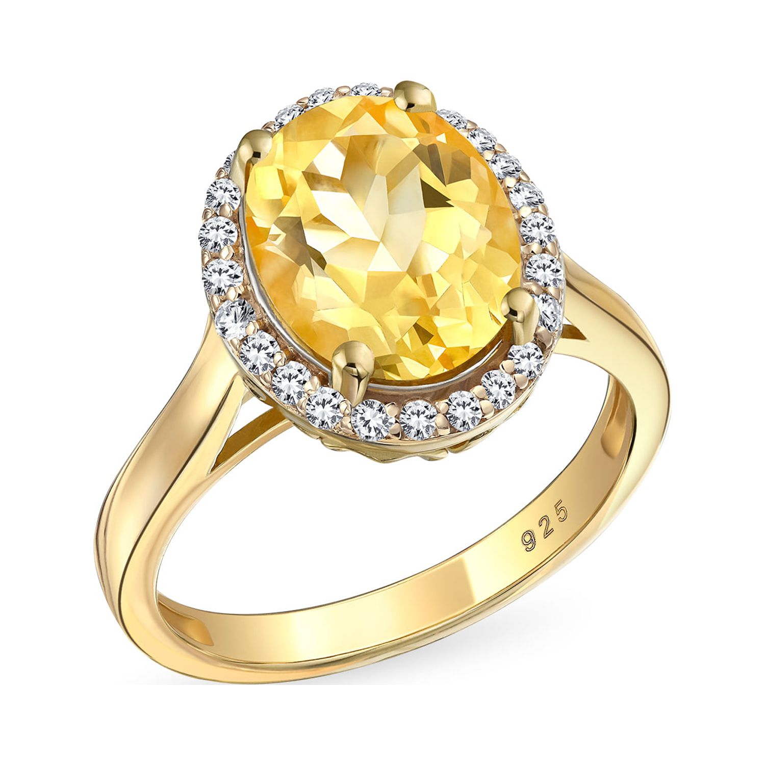 Primal Gold 14 Karat Yellow Gold Citrine Birthstone Ring - Walmart.com