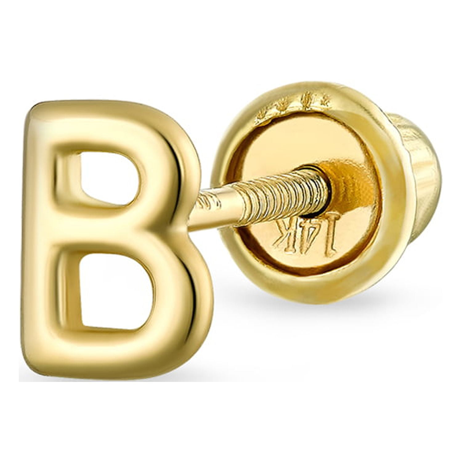 Bling Jewelry Womens Unisex 14K Gold Ear Cuff Cartilage Alphabet ...