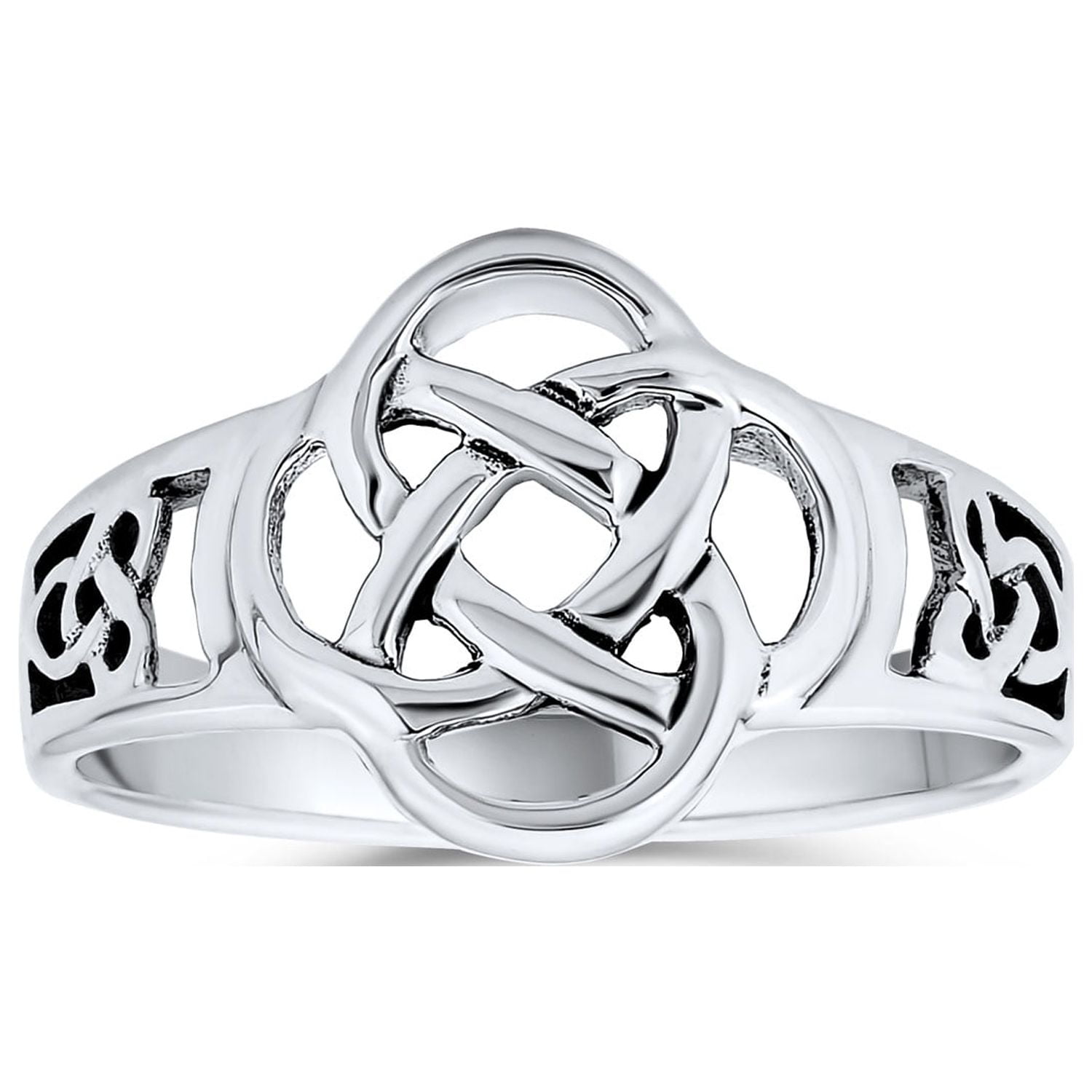 Bling Jewelry BFF Infinity Knot Irish Celtic Band Ring Oxidized .925 Sterling Silver - Walmart.com