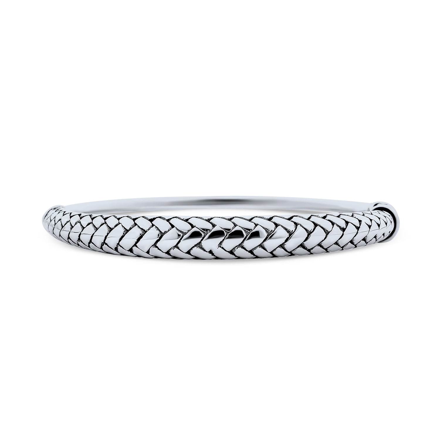 Bling Jewelry Womens Bali Singaraja Weave Bangle Bracelet in Oxidized ...