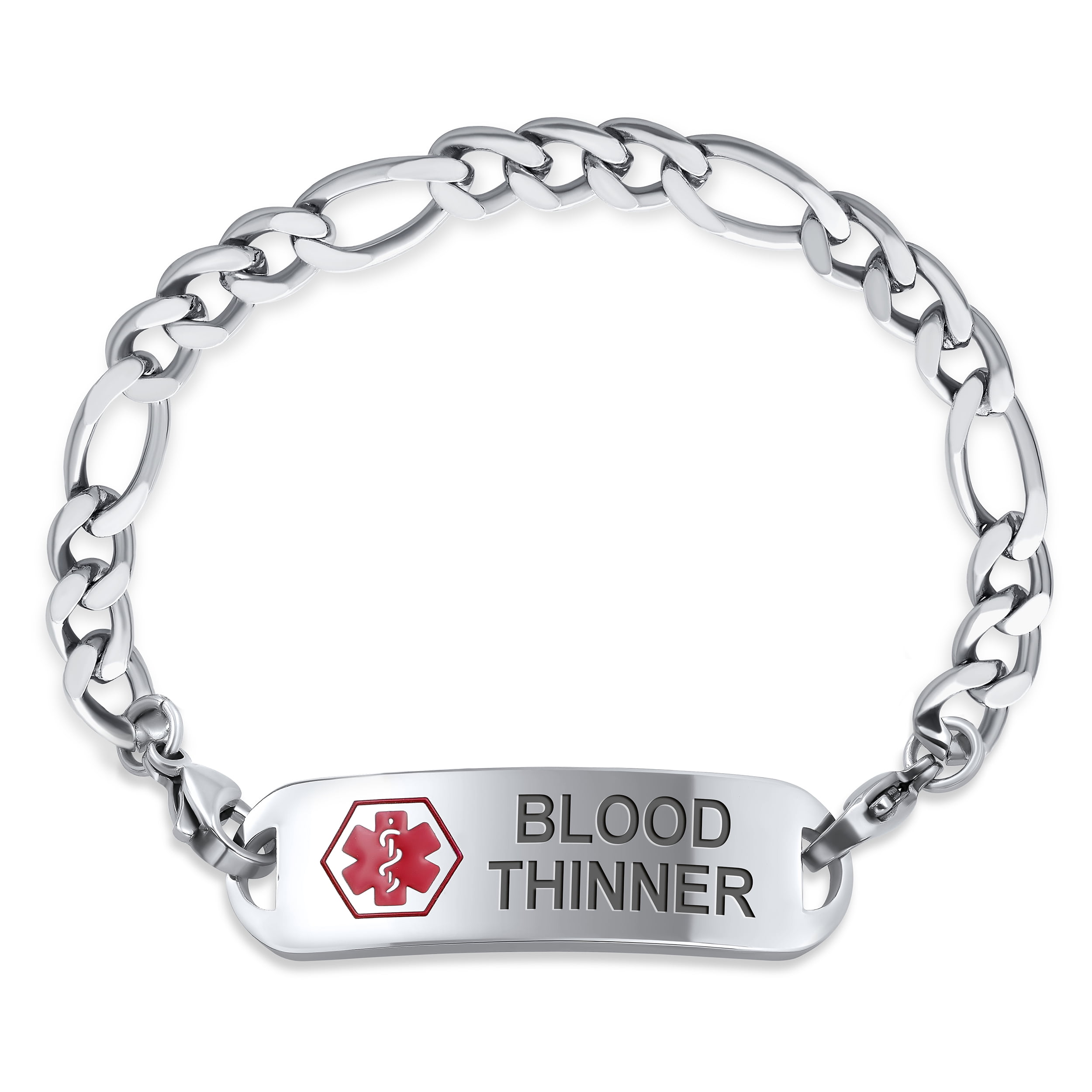 Bling Jewelry Mens Blood Thinner Identification Medical Alert ID ...