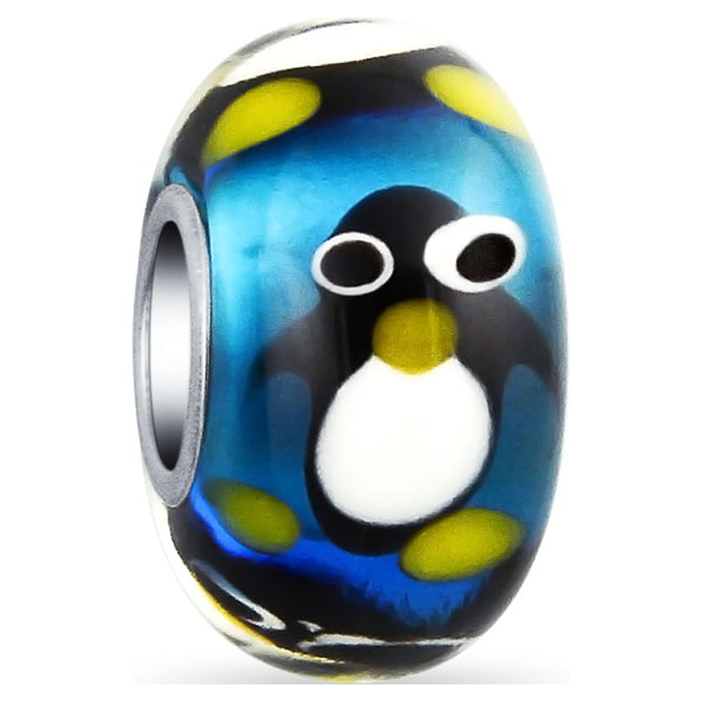 Bling Jewelry Womens Christmas Charm Bead White Polar Bear for European ...