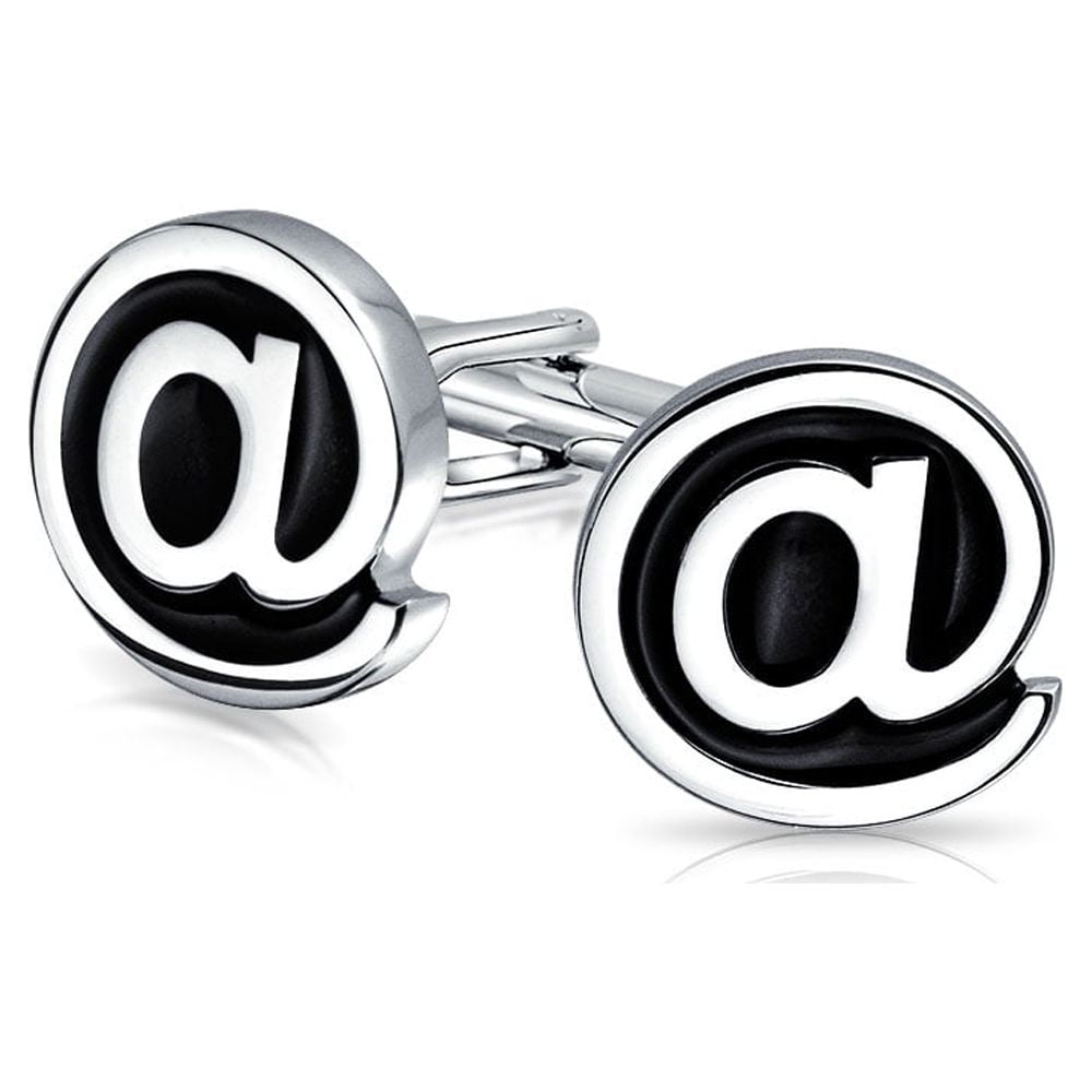 Bling Jewelry Mens Black Round Shirt Cufflink with Geek Symbol @ for ...
