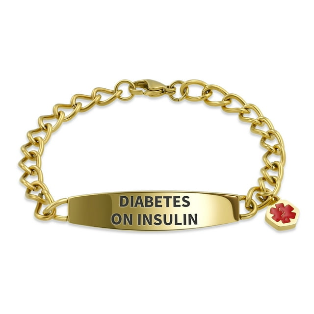 Bling Jewelry Diabetes On Insulin Identification Medical ID Bracelet ...