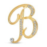 Bling Jewelry Womens Large Letter B Script Initial Pin Brooch Pave ...
