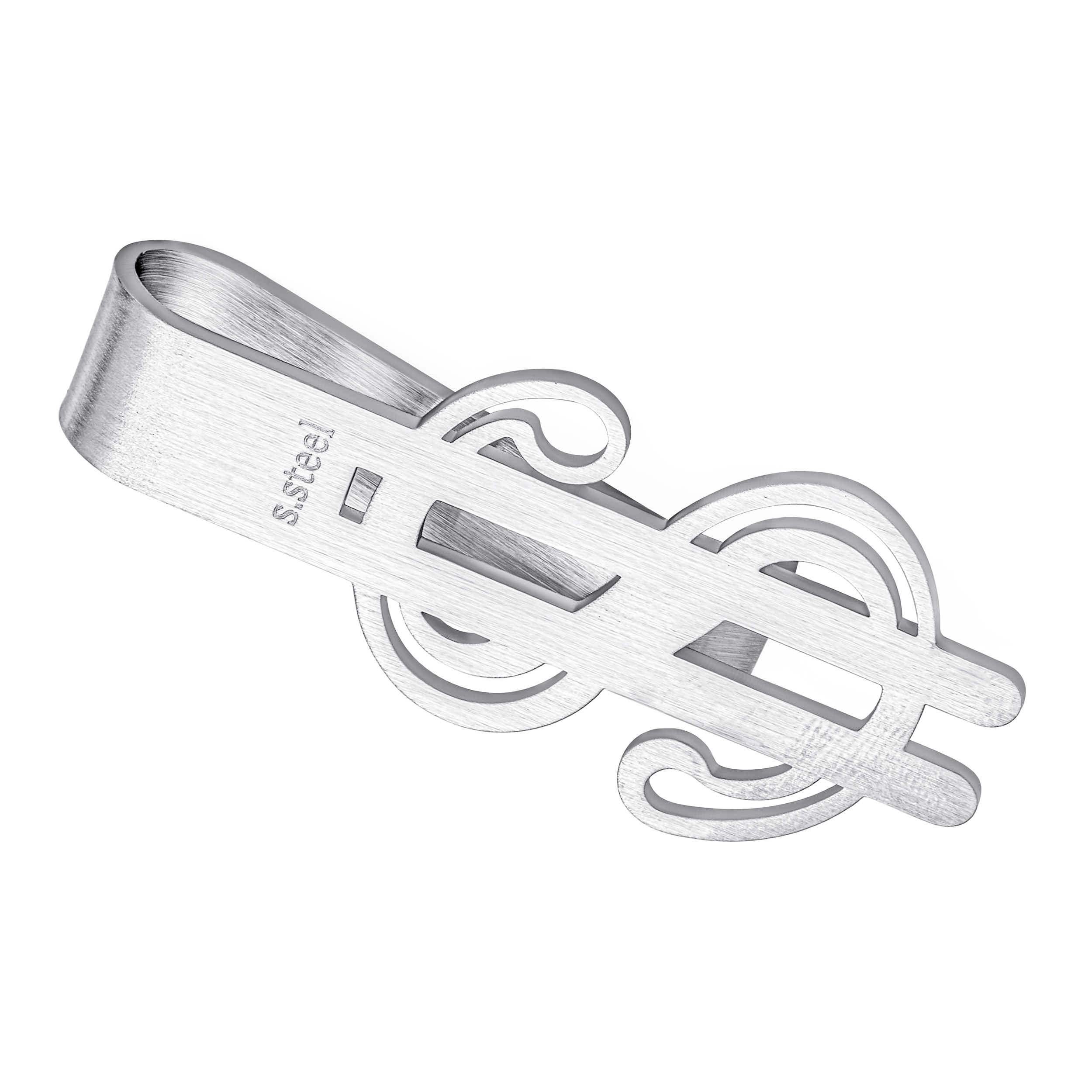 Primal Silver Sterling Silver Rhodium-Plated Dollar Sign Money Clip ...