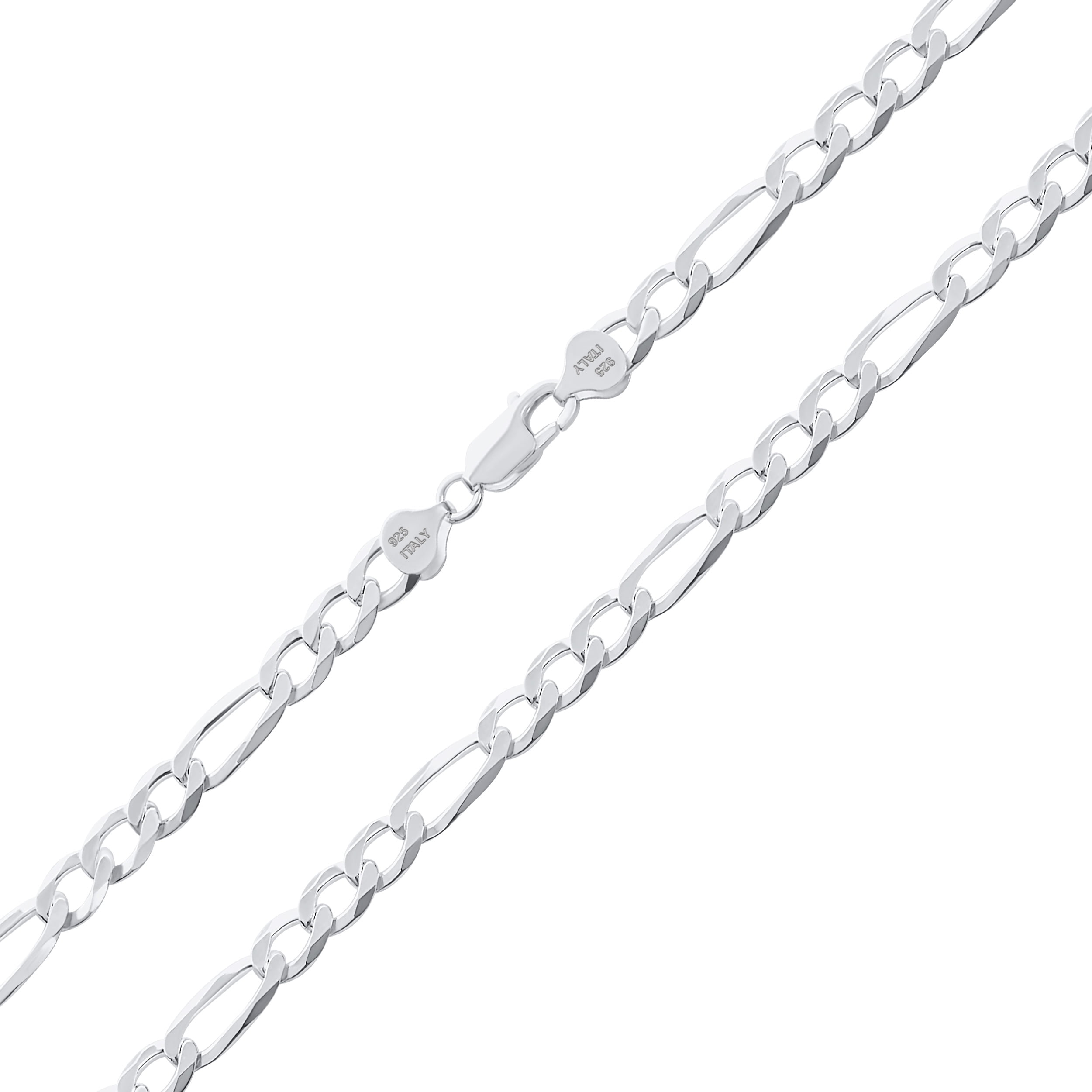 Sterling Silver Chain For Men Men's Handmade 925 Sterling Silver Figaro ...