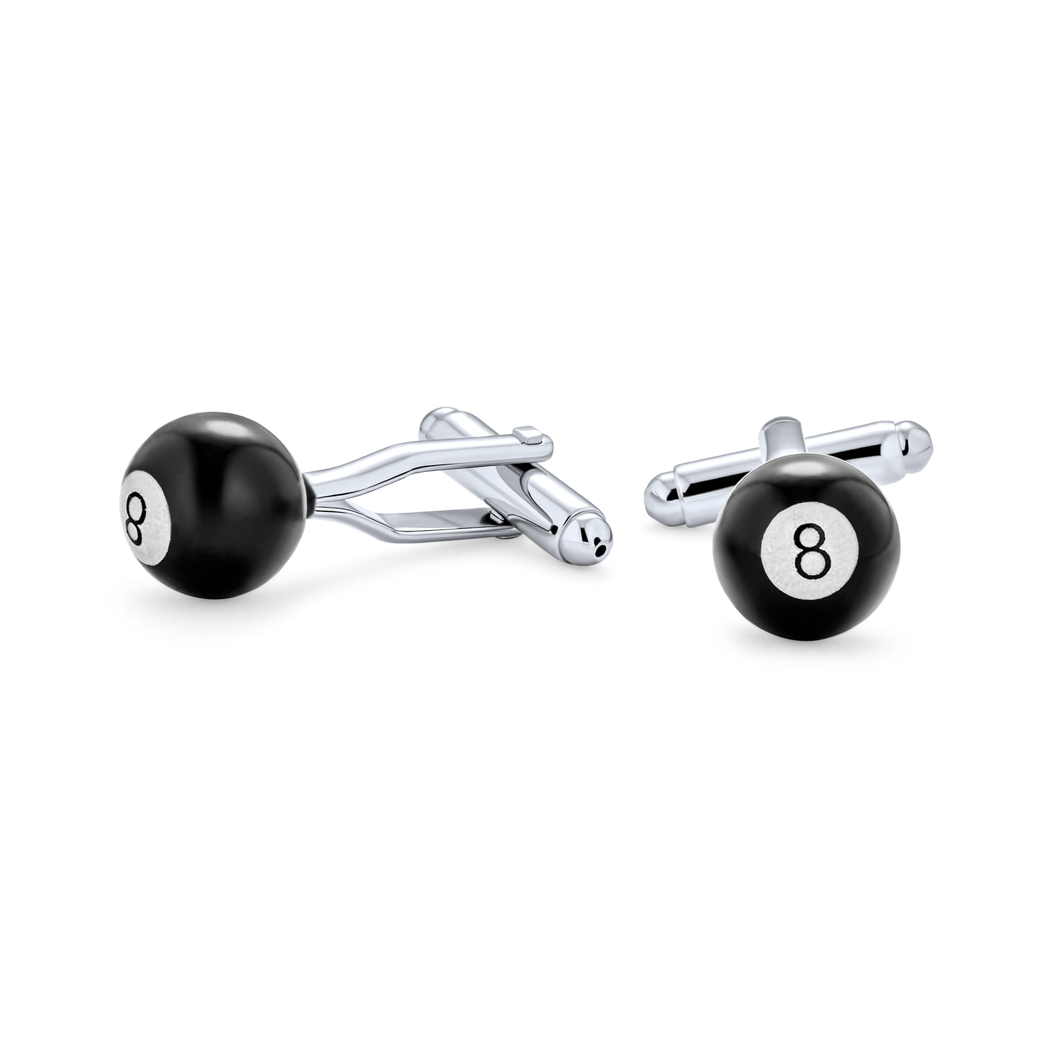 Bling Jewelry Mens 3D Magic 8 Ball Billiards Cufflinks for Men Black ...