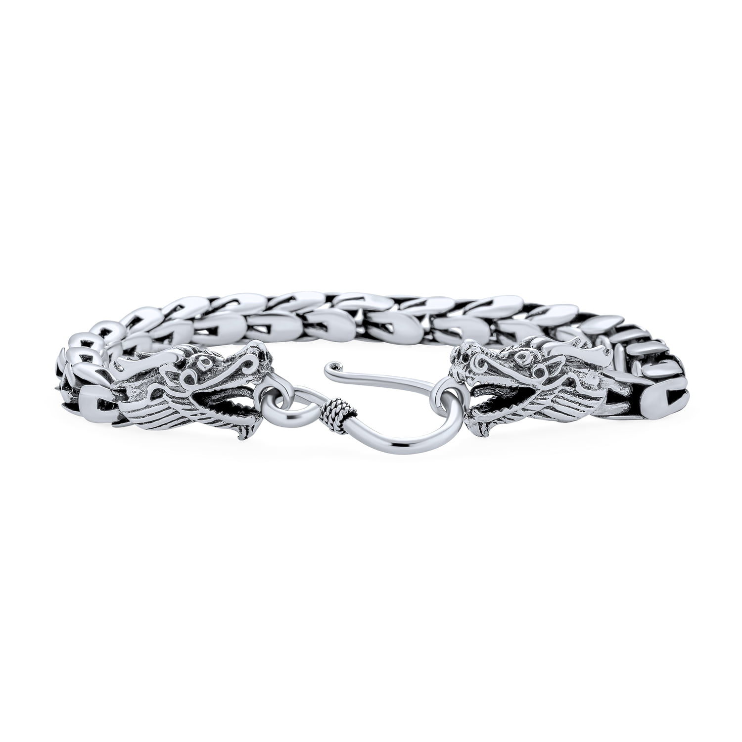 Bling Jewelry Mens Bali Handmade Dragon Scales Chain Link Bracelet ...