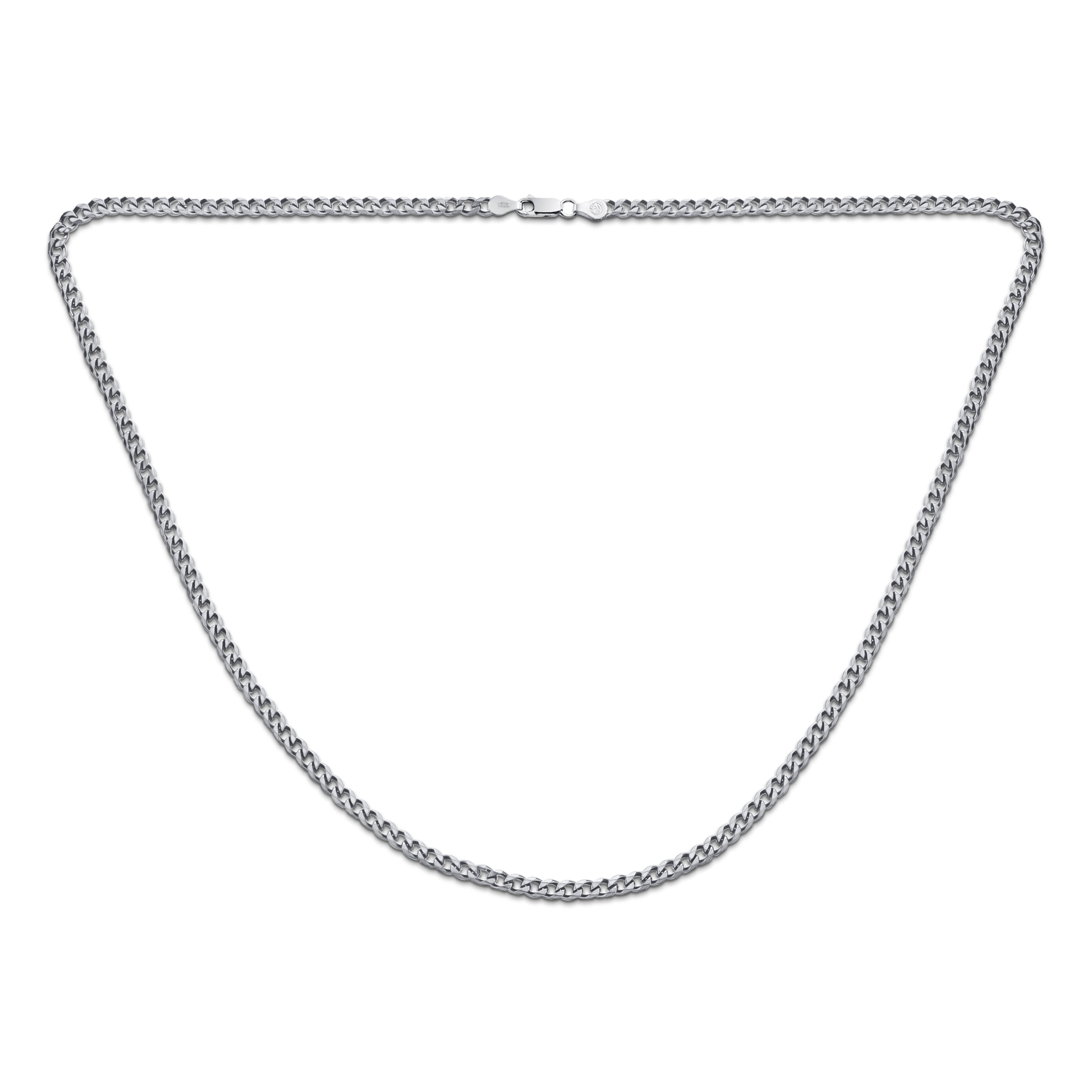 Bling Jewelry Mens Heavy Solid 150 Gauge Sterling Silver Curb Cuban ...