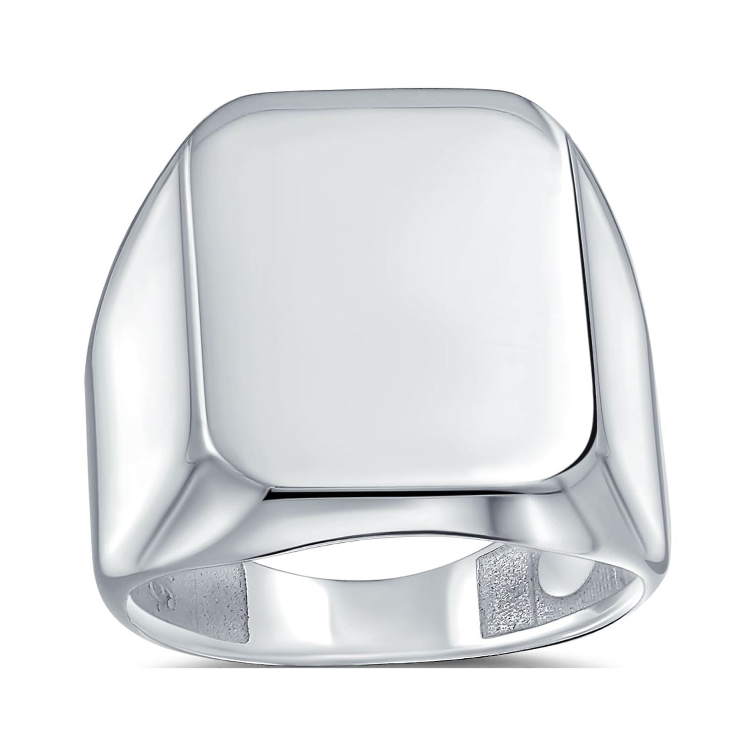Bling Jewelry Mens Large Rectangle Initial Monogram Signet Ring ...