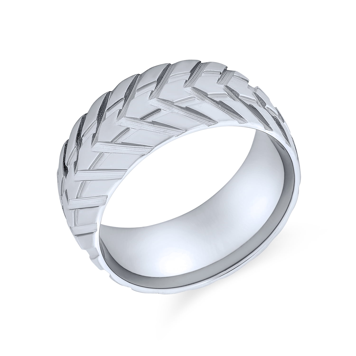 Bling Jewelry Mens Mechanic Car Racer Tire Tread Band Ring Matte ...