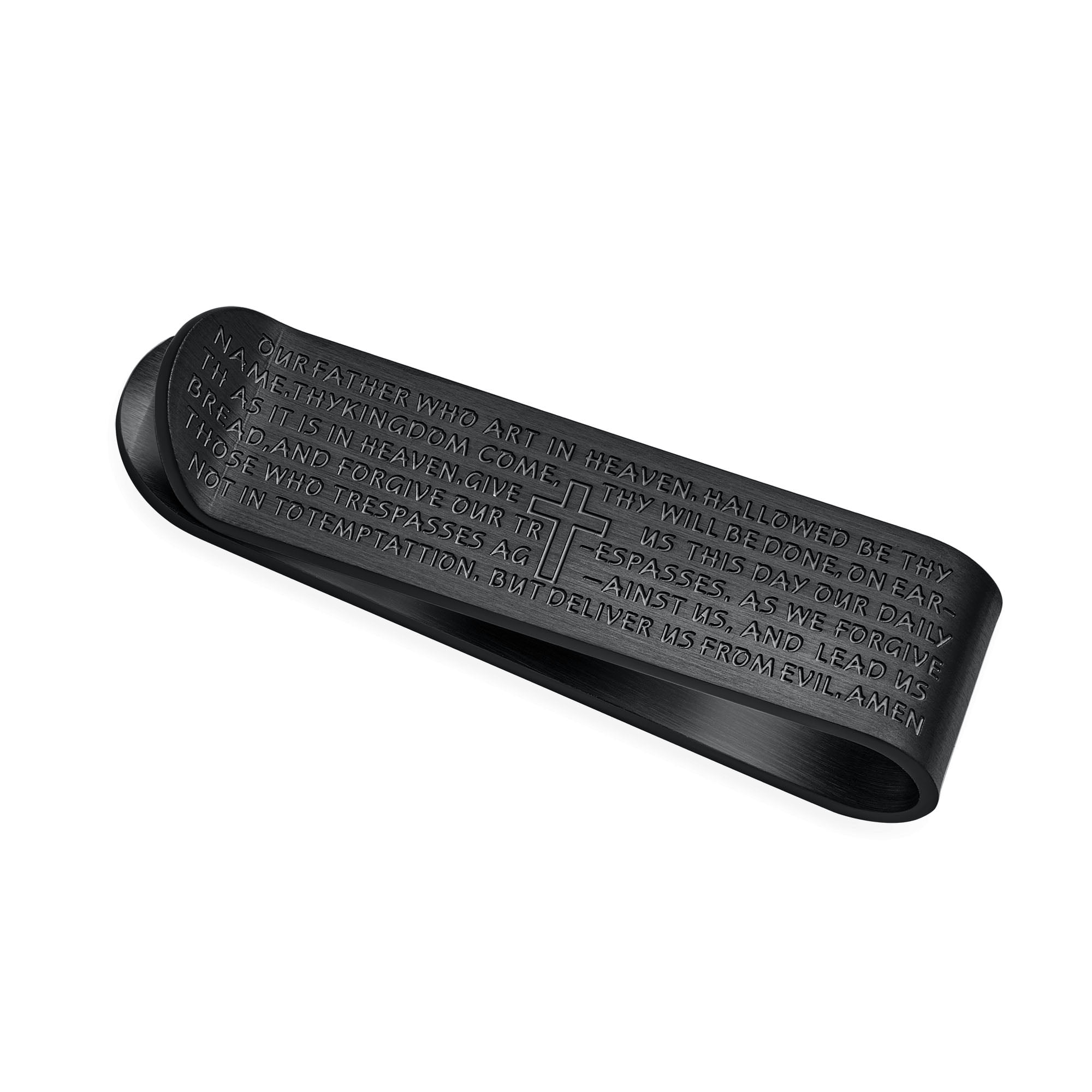 Bling Jewelry Mens Religious Mantra Cross Money Clip Card Holder for ...