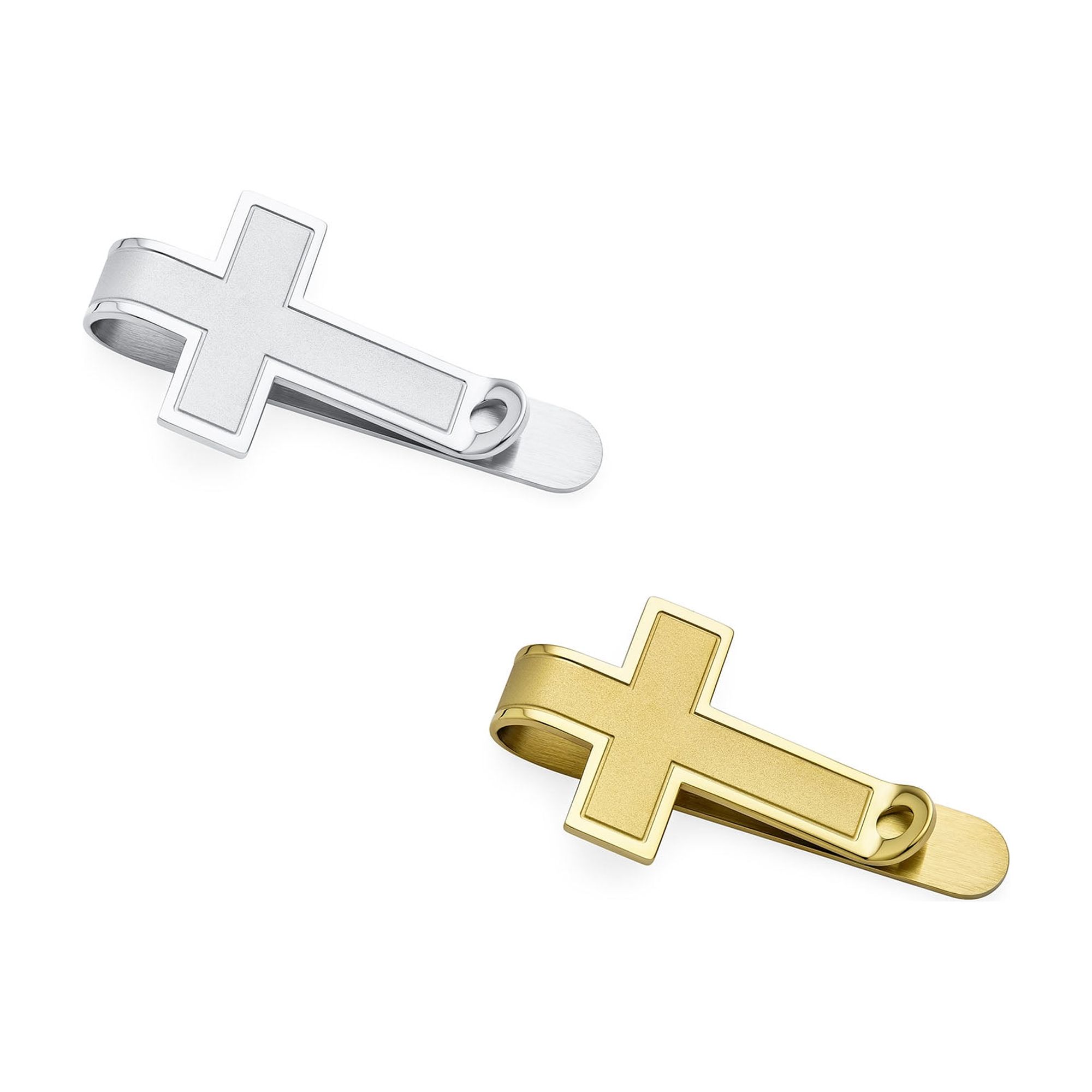 Bling Jewelry Mens Set of 2 Christian Fleur de Lis Cross Money Clip ...