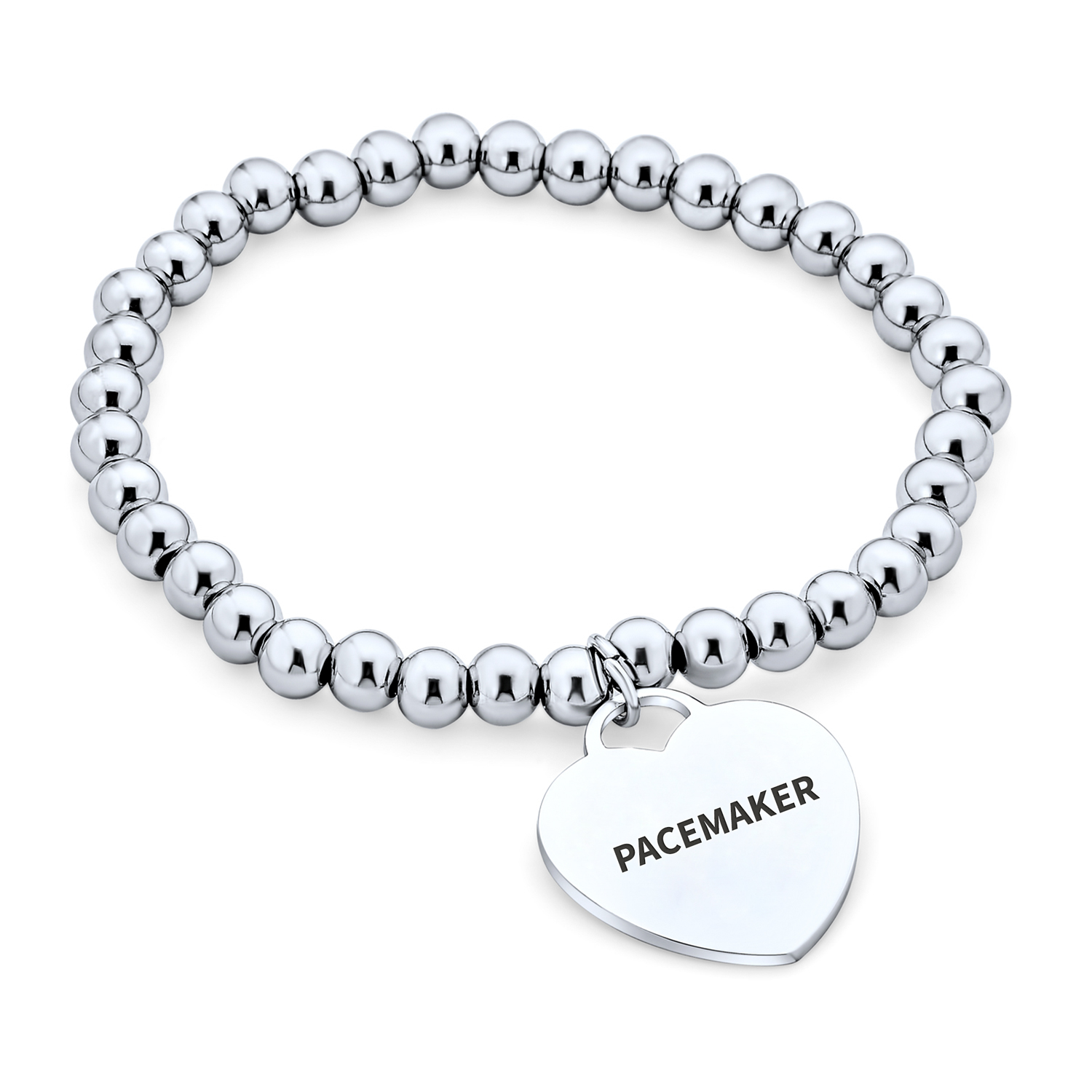 Bling Jewelry Womens Medical ID Bracelet with Heart Charm and ...