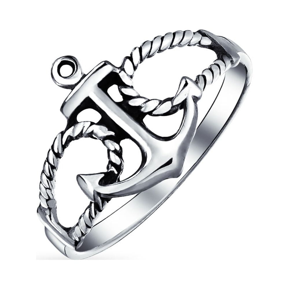 Bling Jewelry Sailor Boat Lover Sea Ocean Rope Open .925 Sterling ...