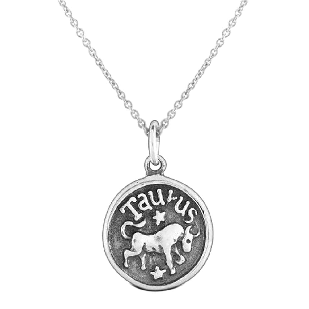 Bling Jewelry Unisex Taurus Zodiac Sign Astrology Horoscope Round ...