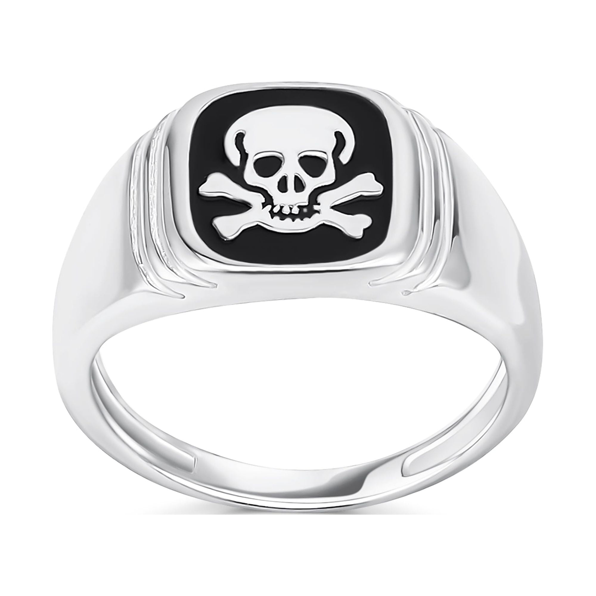 Bling Jewelry Womens Mens Silver Ring with Black Onyx Gemstone and ...