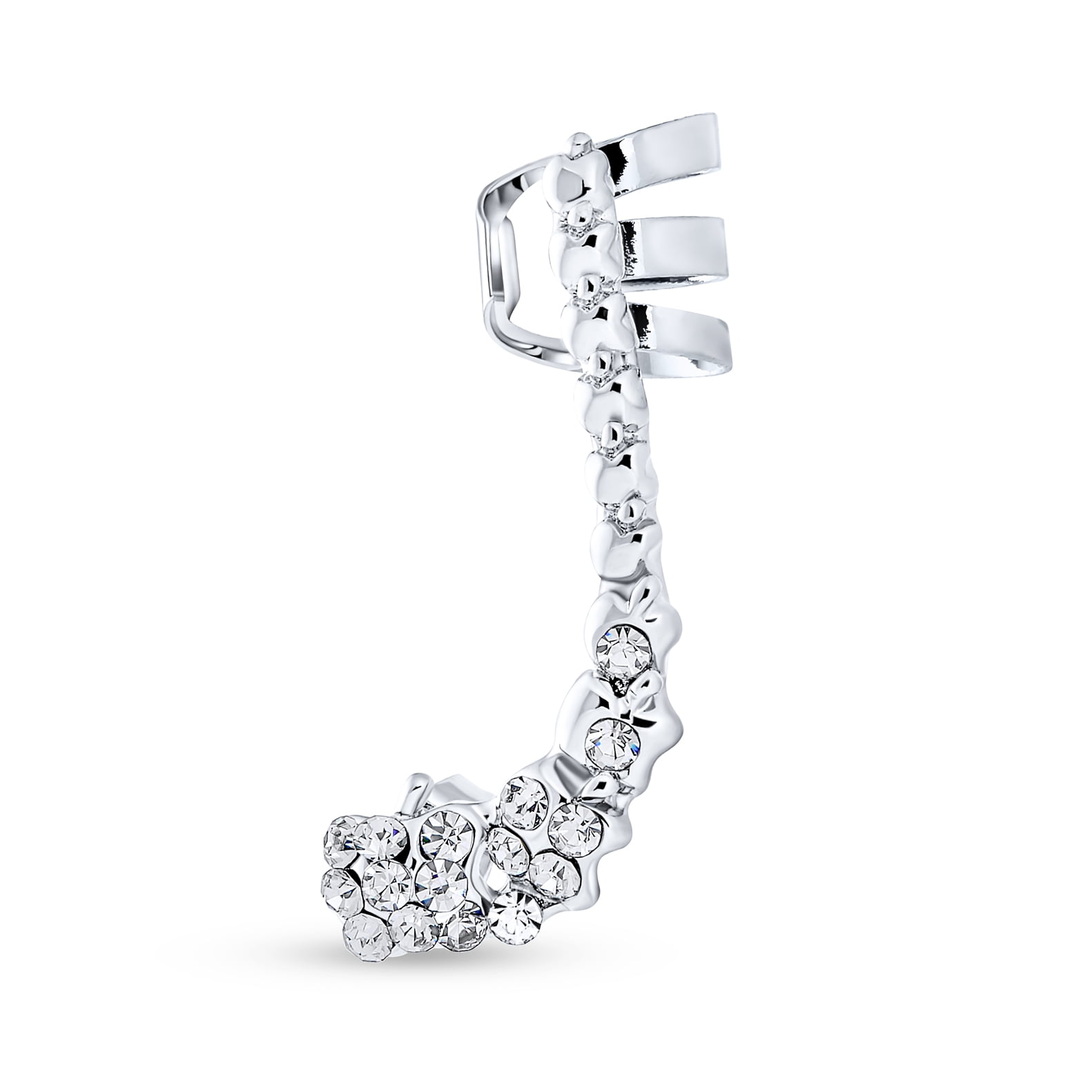 Bling Jewelry Unisex Fashion Crystal Helix Ear Cuff Cartilage Wrap Lobe ...