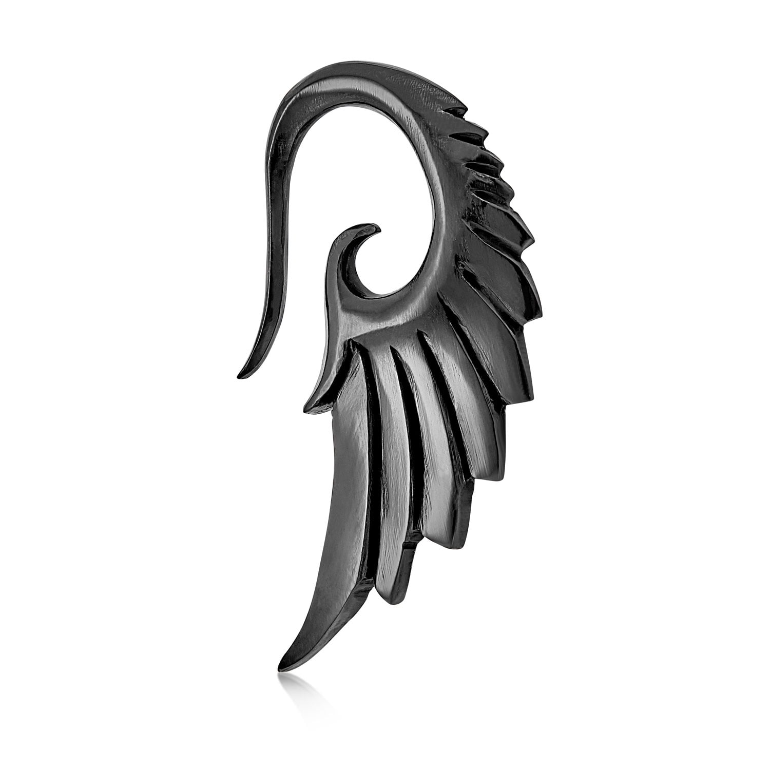 Bling Jewelry Unisex Goth Ear Cuff Cartilage Angel Wing Feather Earring ...