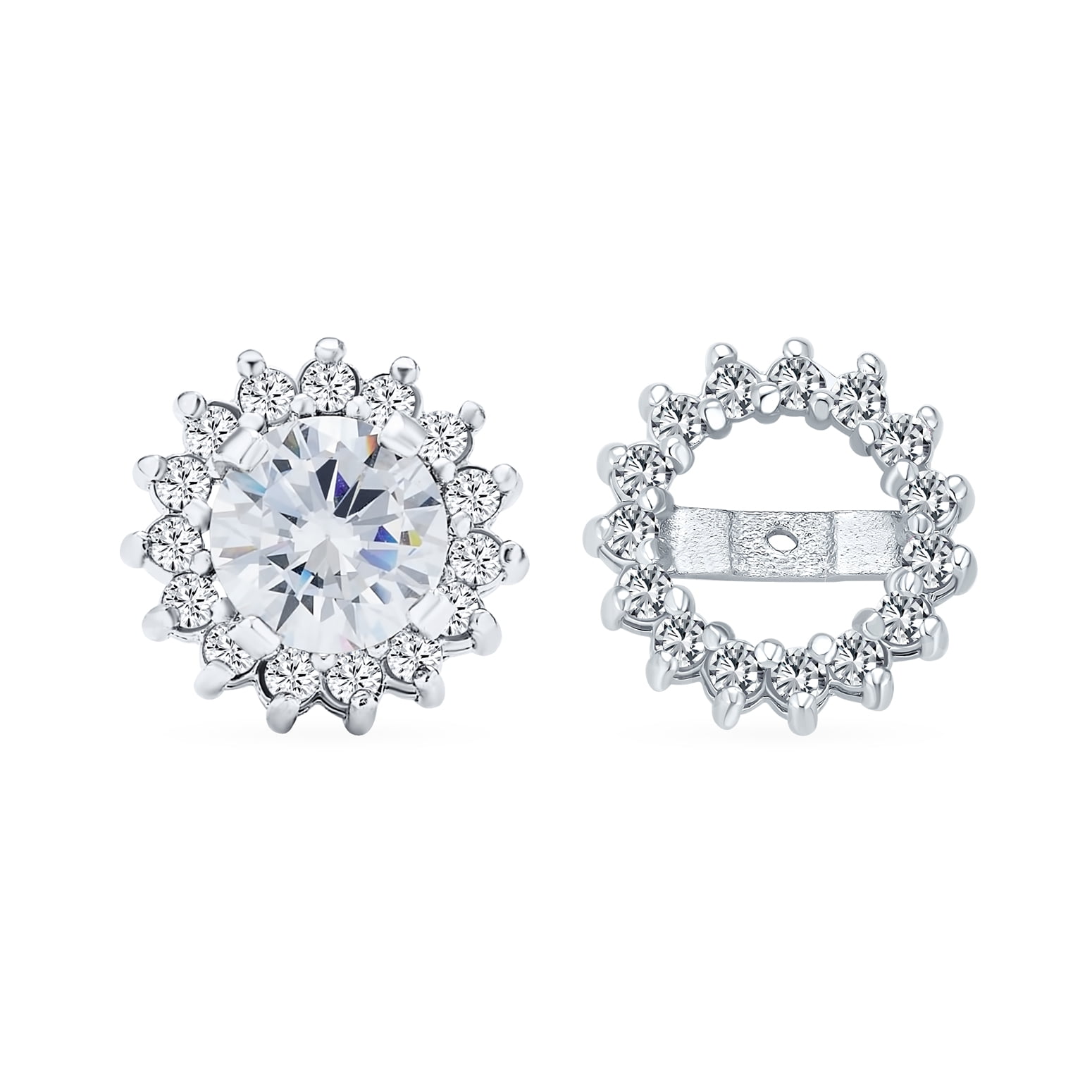 Free Shipping! Bling Jewelry Womens 1CT CZ Solitaire Halo Jacket CZ ...