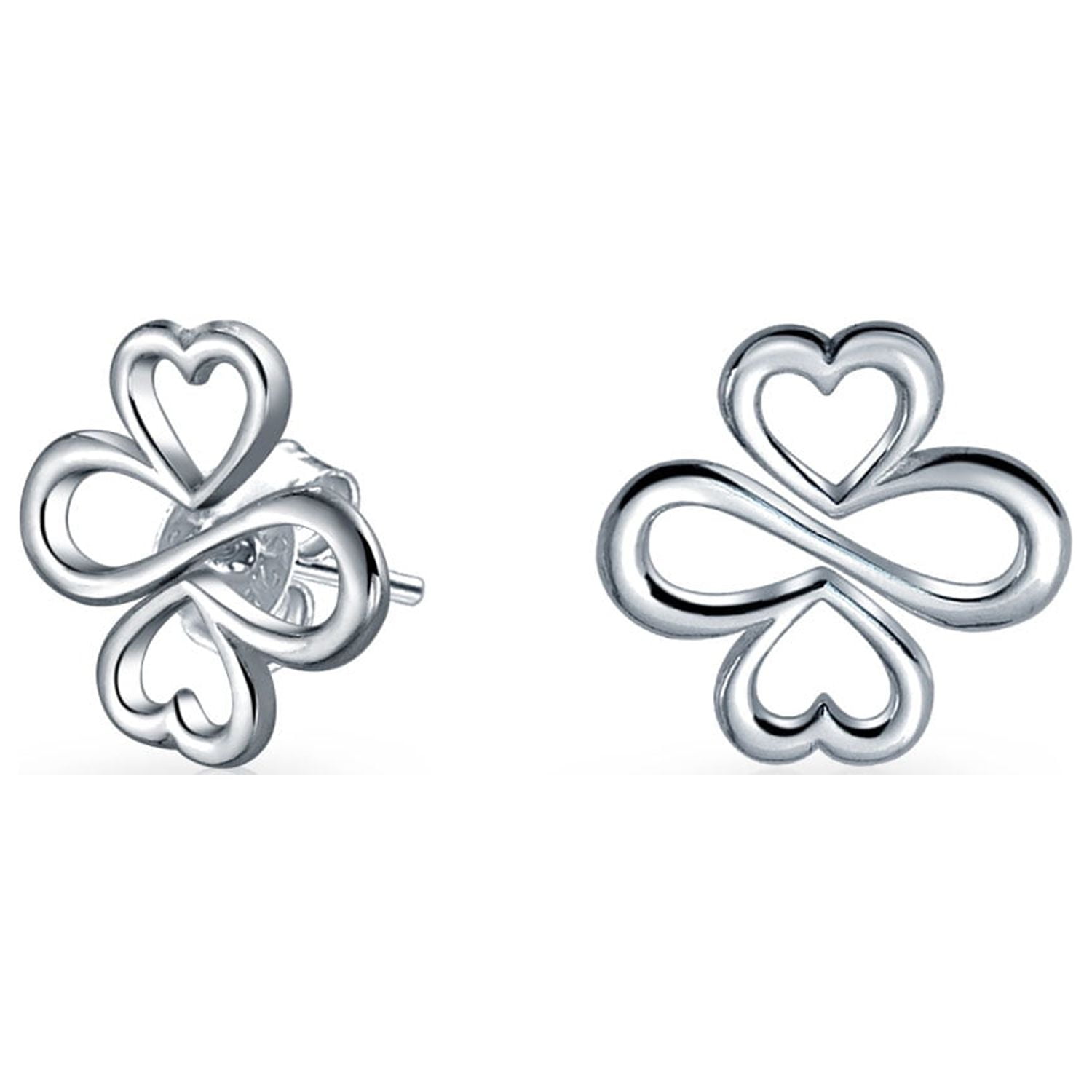 Bling Jewelry Womens Ayllu Amulet Heart Infinity Clover CZ Stud ...