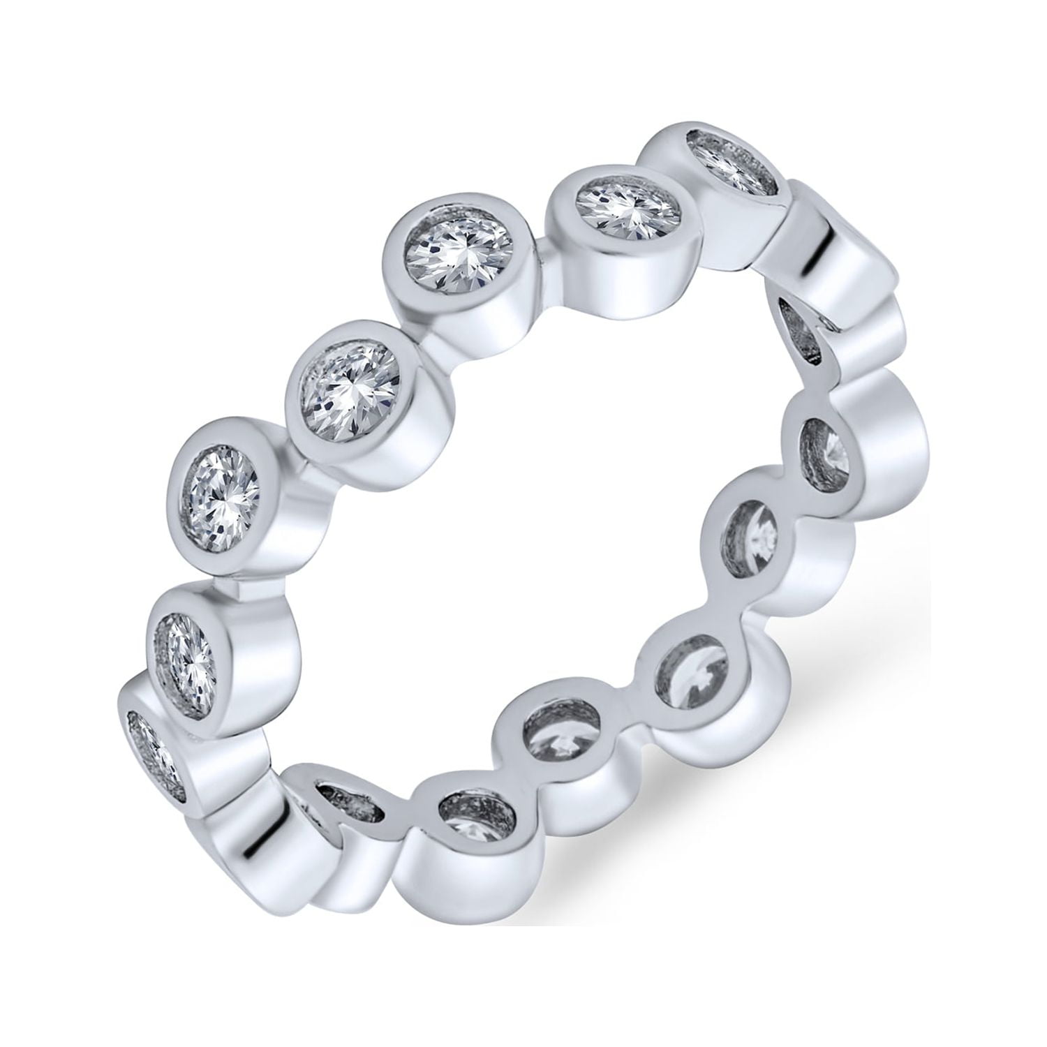 Bling Jewelry Womens Bubble Circle Cocktail Statement Ring with CZ ...