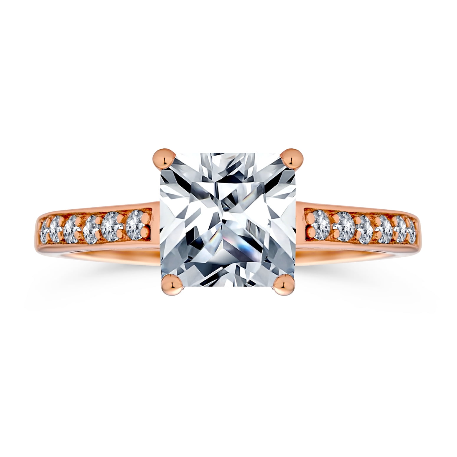Bling Jewelry Womens Classic 2.5CT Princess Cut Solitaire Engagement ...