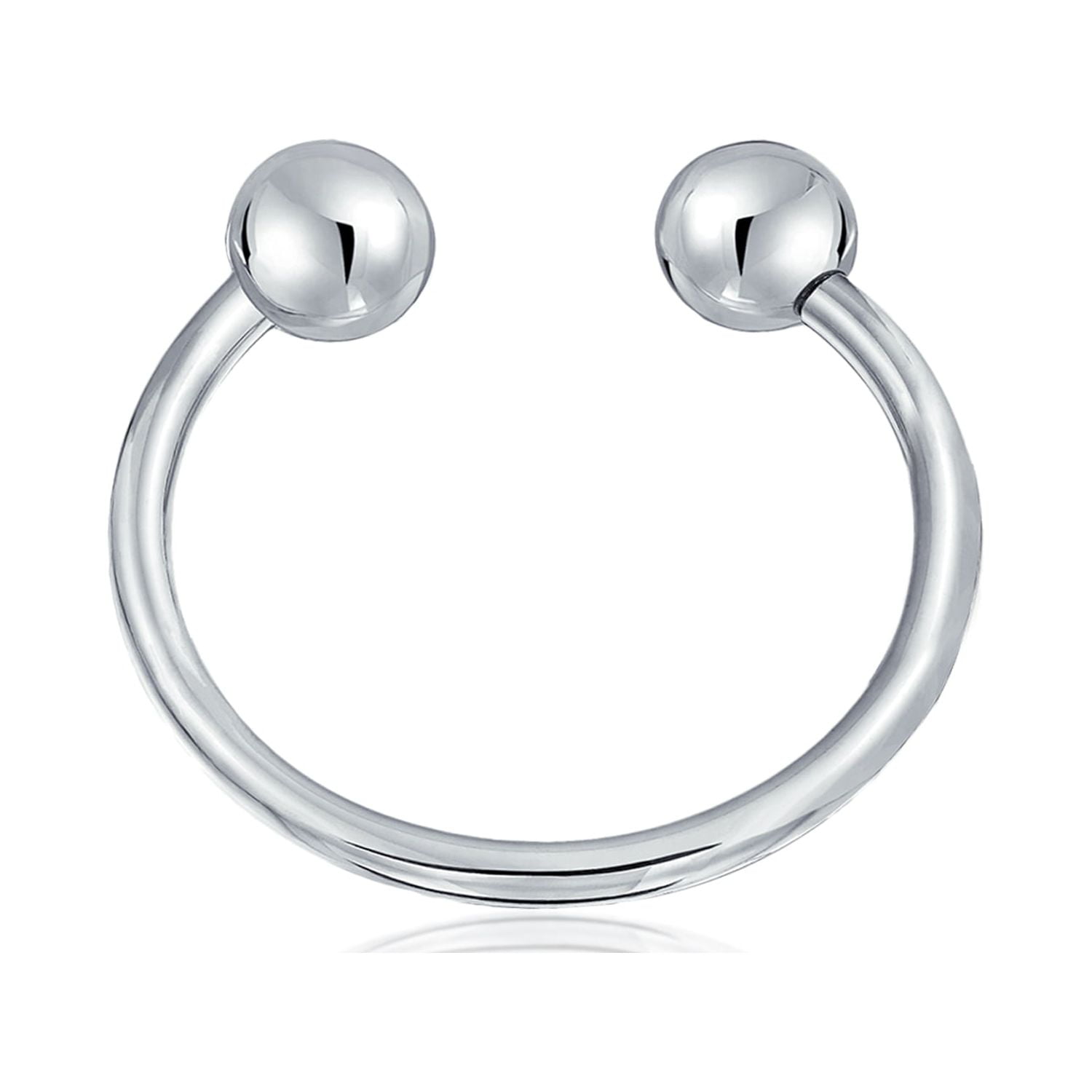 Bling Jewelry Womens Classic Simple Plain Key Chain with Ball Screw Tip ...