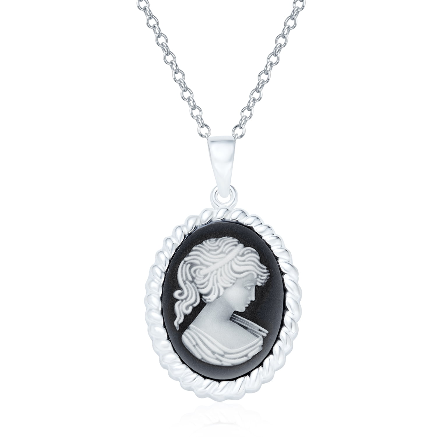 Bling Jewelry Womens Classic Victorian Lady Portrait Cameo Pendant ...