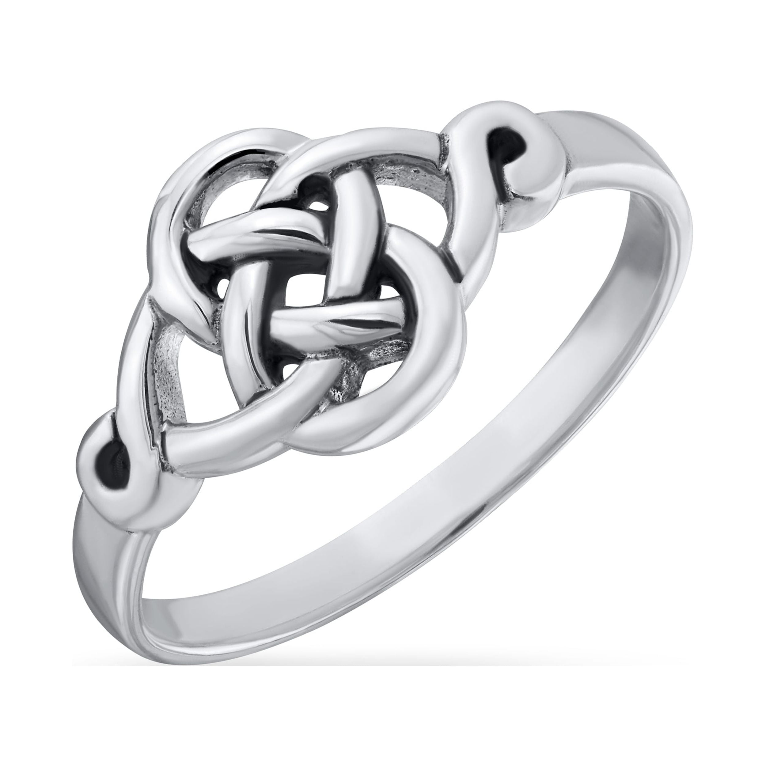 Bling Jewelry .925 Sterling Silver Celtic Love Knot Ring, Irish ...