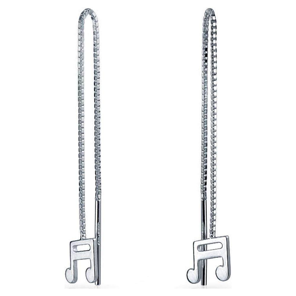Bling Jewelry Womens Dainty Music Note Threader Dangle Earrings for ...