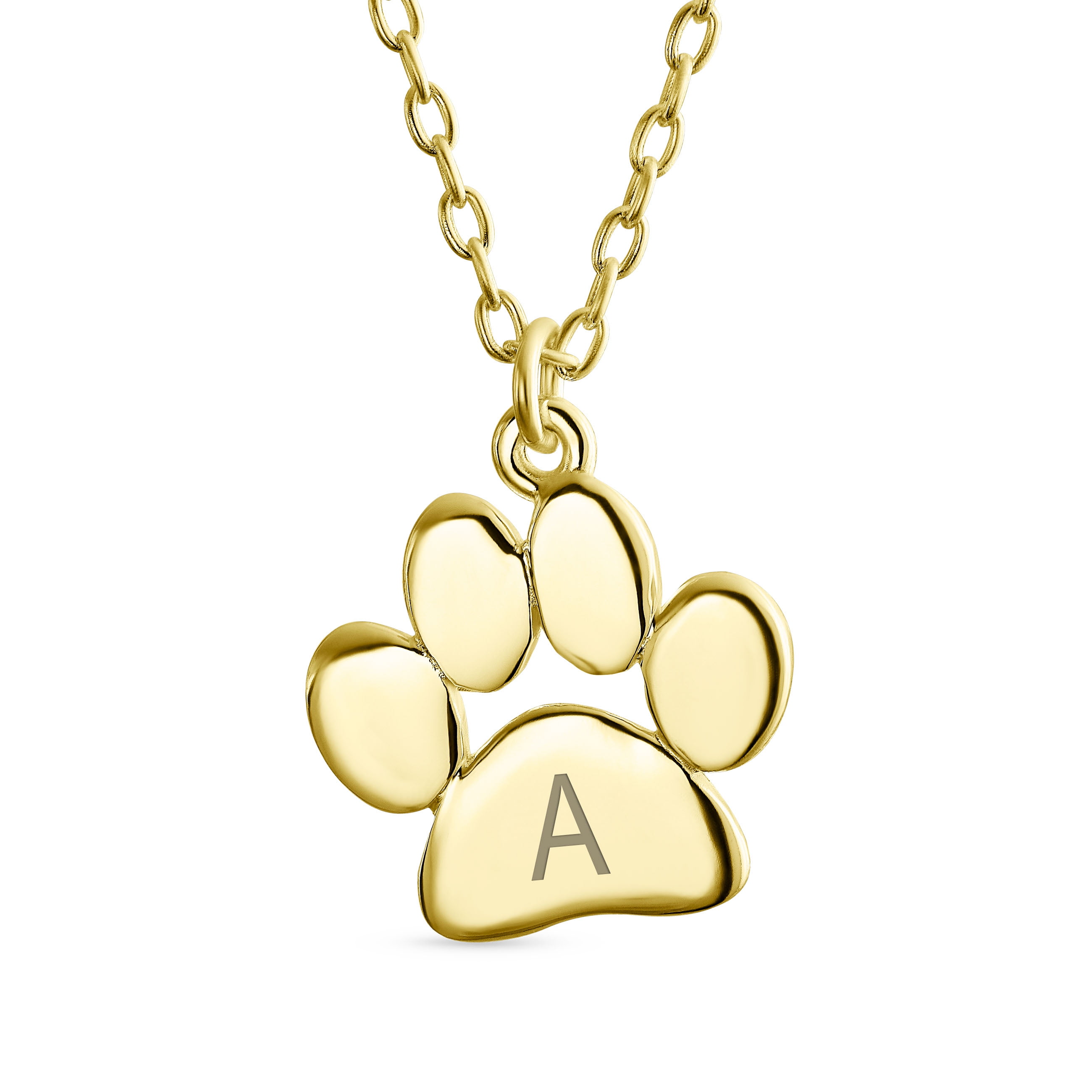 Bling Jewelry Womens Dainty Pet Paw Print Pendant Necklace Animal ...