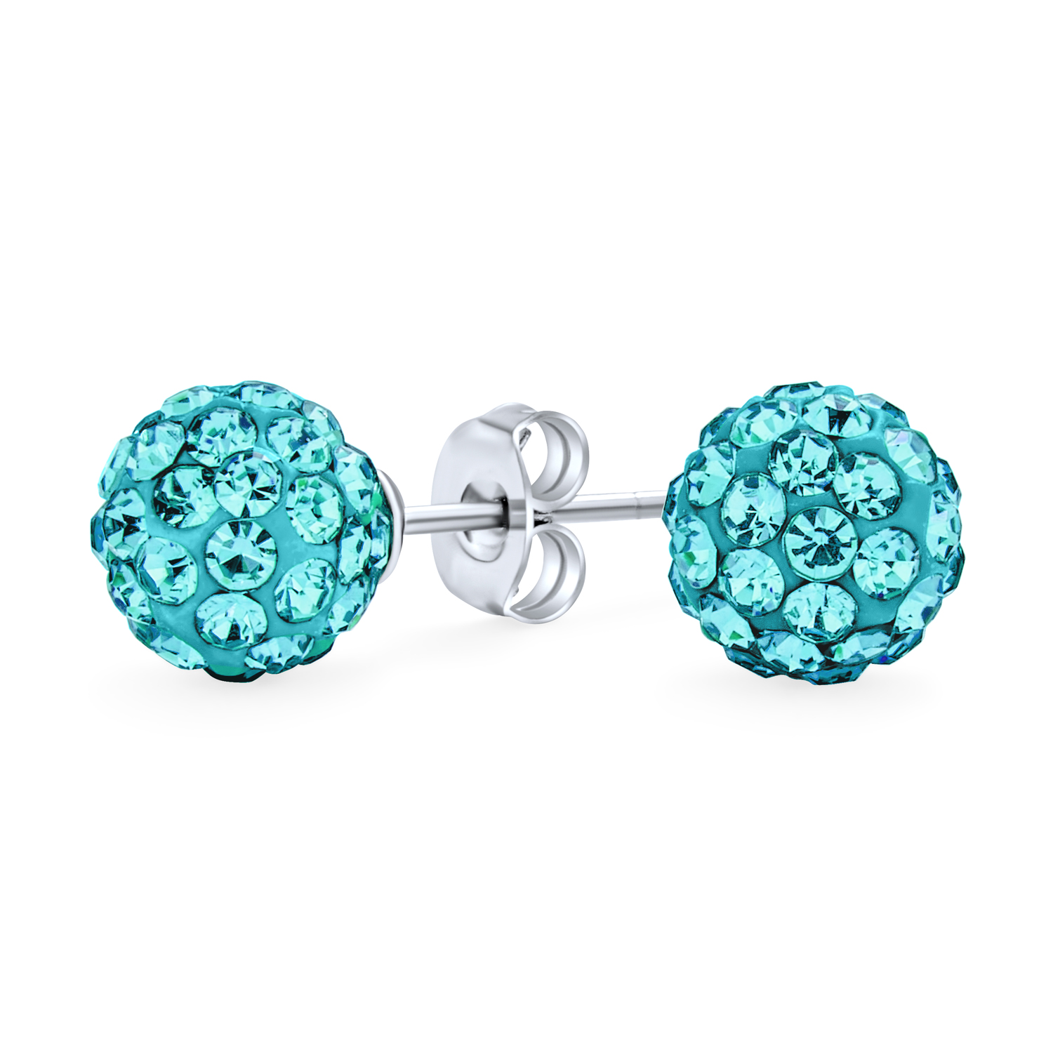 Bling Jewelry Womens Elegant Sterling Silver Drop Ball Earrings with ...