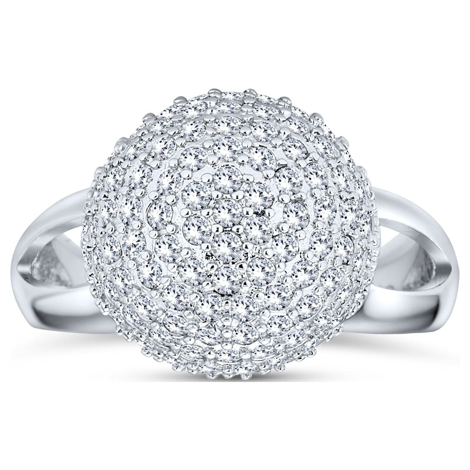 Bling Jewelry Womens Fancy Cocktail Statement Ring with CZ Pave Disco ...