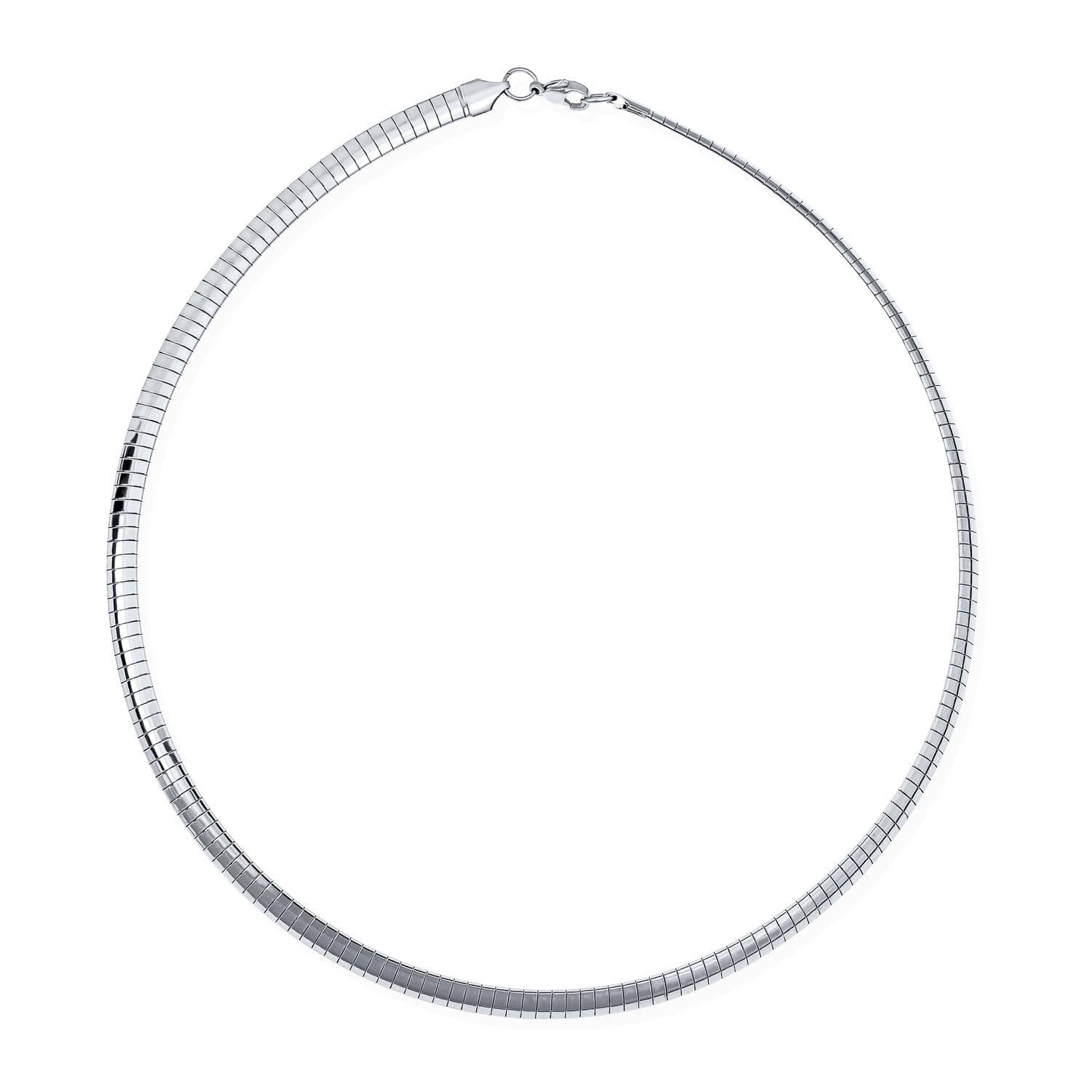 Bling Jewelry Womens Flexible Flat Gold Silver Two Tone Collar Necklace ...