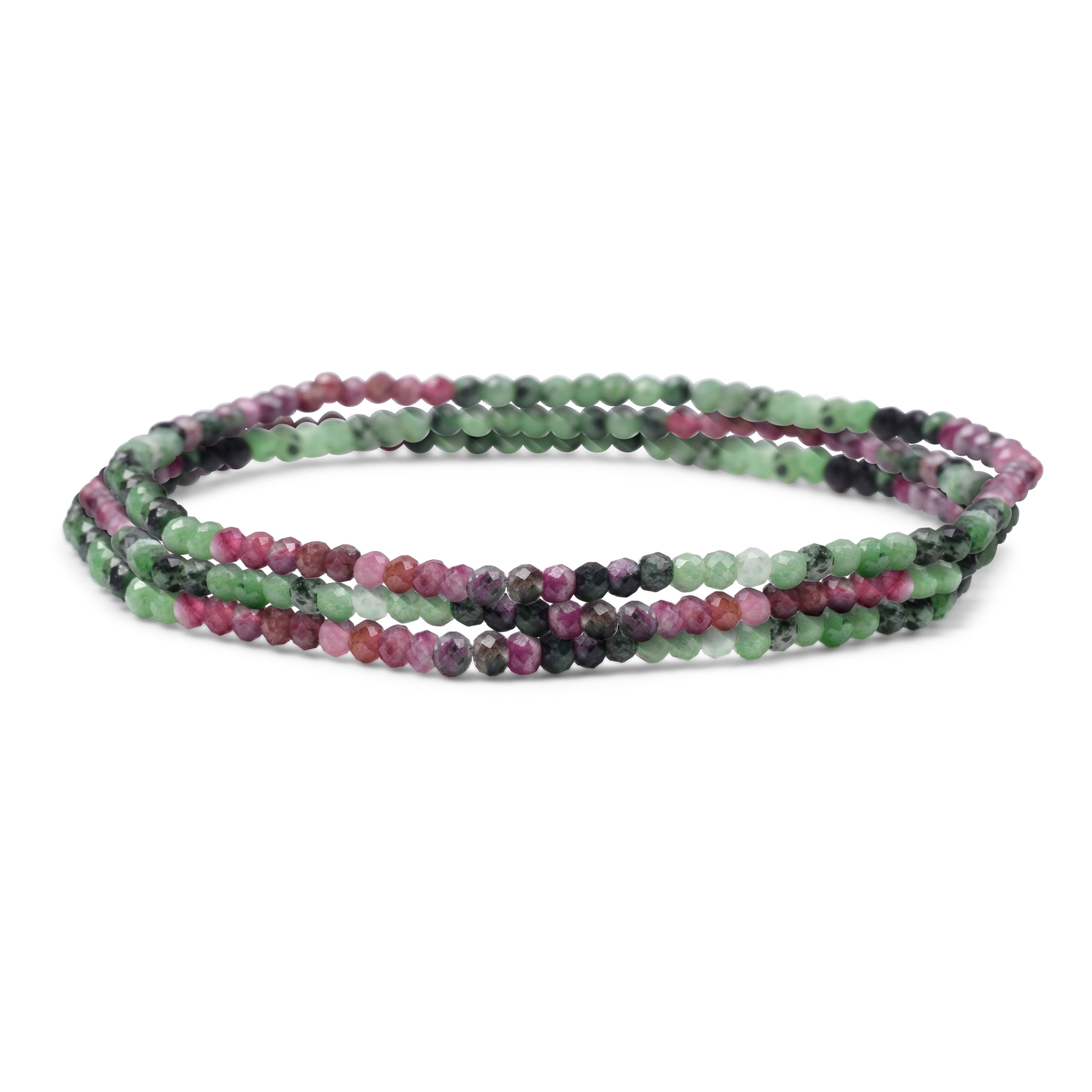 Bling Jewelry Womens Genuine Ruby Zoisite Ombre Seed Beads Stretch ...