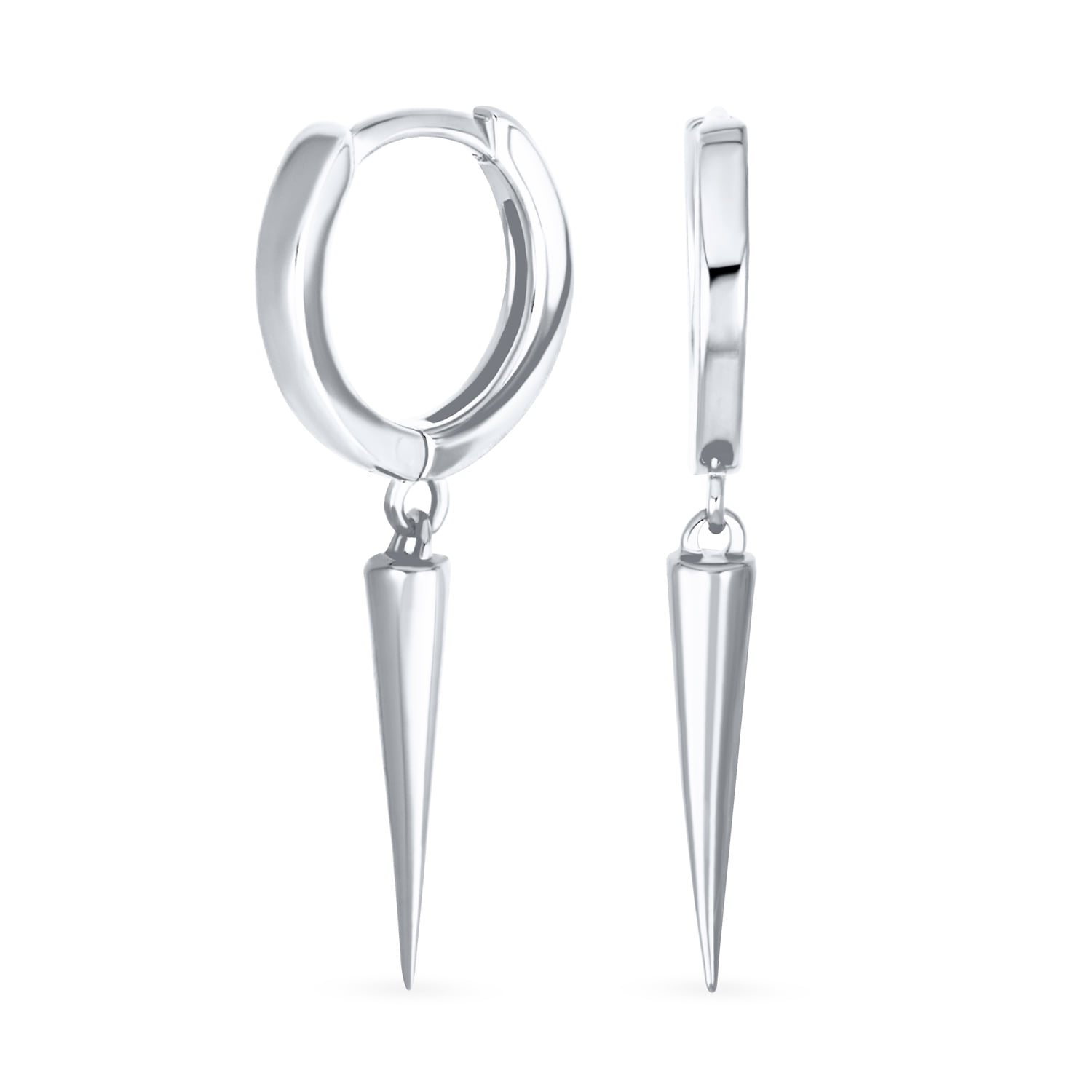 Bling Jewelry Womens Goth Arrow Charm Hoop Huggie Earrings Dagger Spike ...