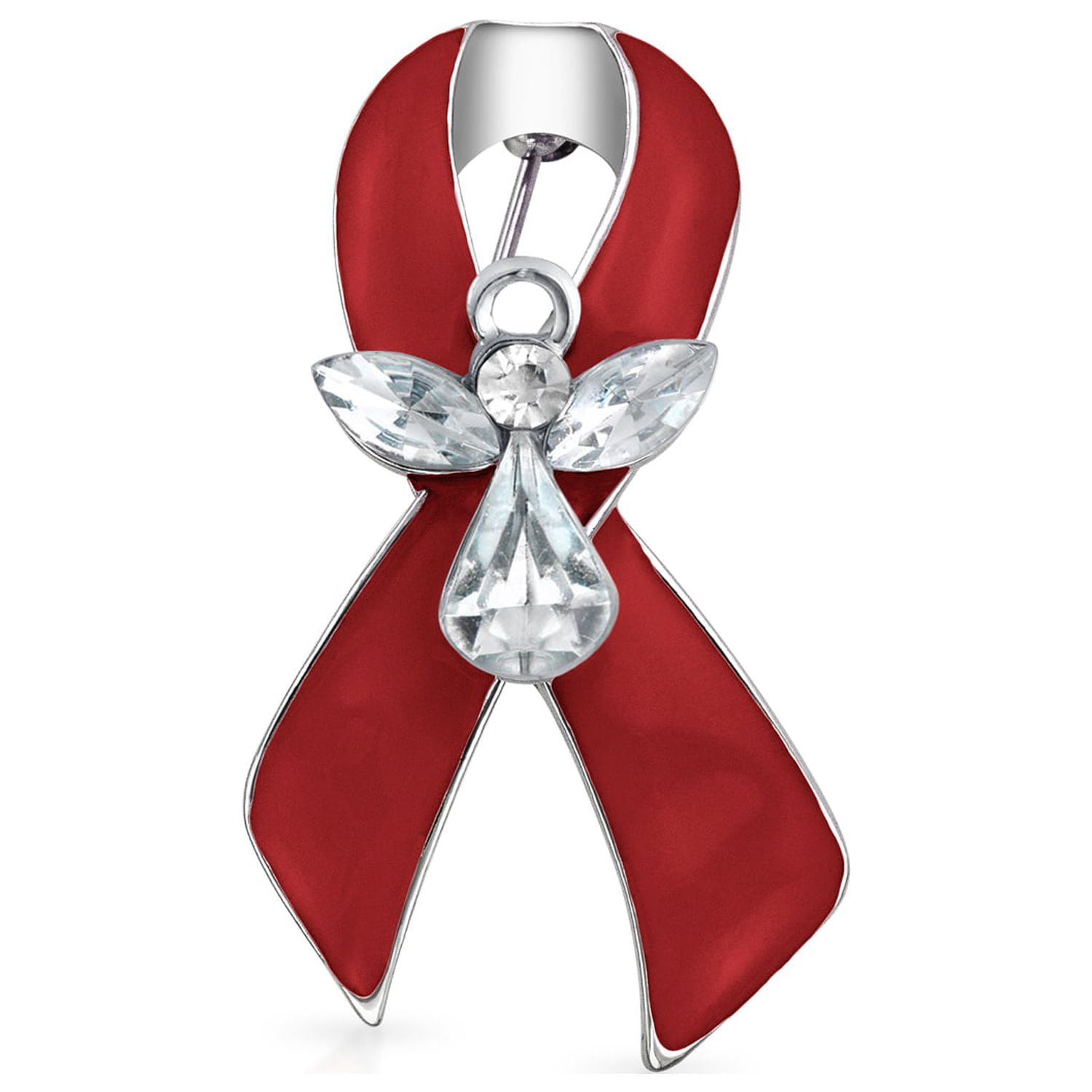 Bling Jewelry Womens Guardian Angel Cancer Awareness Support Ribbon ...