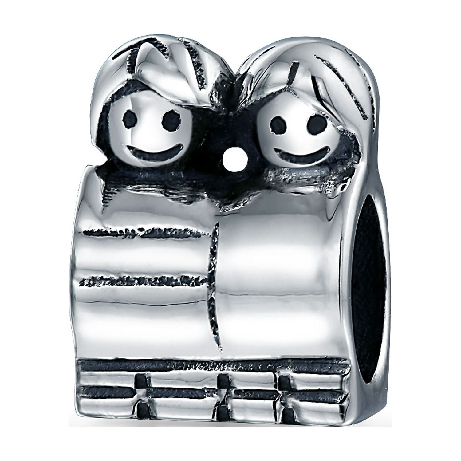 Bling Jewelry Womens Happy Friendship Charm Bead Sterling Silver for ...